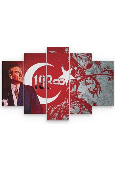 Atatürk 1881 5 Parça Mdf TABLOTGTB305 Atatürk 1881 5 Parça Mdf TABLOTGTB305