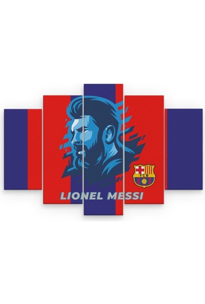 Lionel Messi 5 Parça Mdf TABLOTGTB377