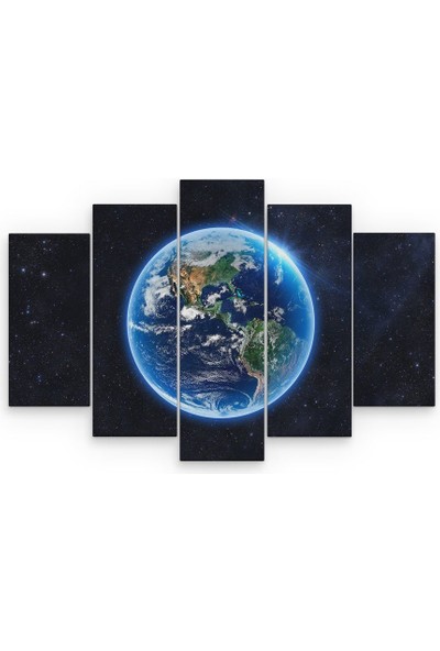 Uzaydan Dünya 5 Parça Mdf TABLOTGTB981 Uzaydan Dünya 5 Parça Mdf TABLOTGTB981