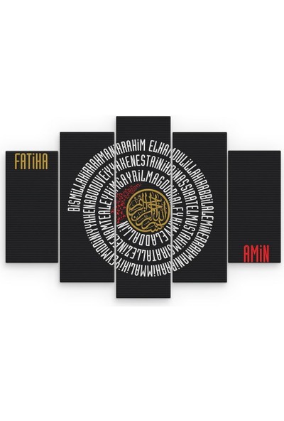 Fatiha Suresi 5 Parça Mdf TABLOTGTB799