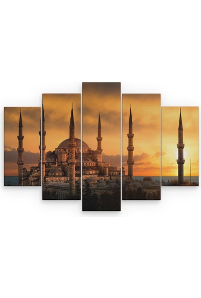 Sultanahmet Camii 5 Parça Mdf TABLOTGTB754