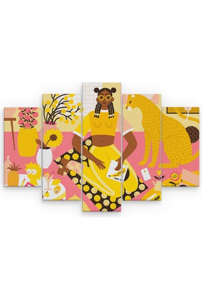 Leopar Terbiyecisi 5 Parça Mdf TABLONHL386