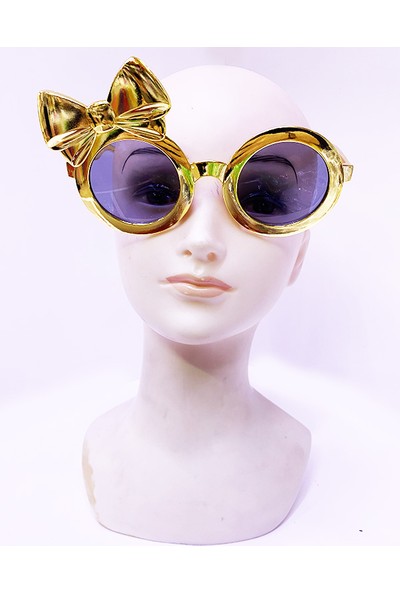 Elasya Hediyelik Metalize Altın Sarısı Gold Renk Fiyonklu Parti Gözlüğü 14X7 cm Elasya Hediyelik Metalize Altın Sarısı Gold Renk Fiyonklu Parti Gözlüğü 14X7 cm