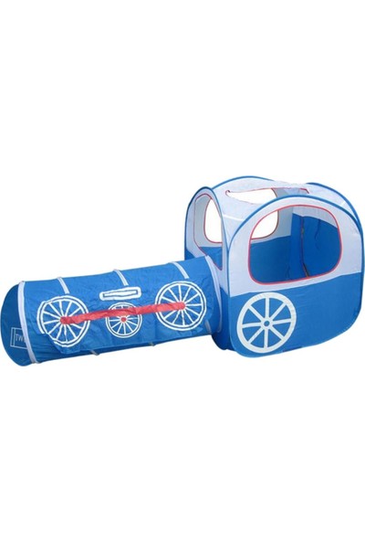 Perfeclan 2-In-1 Mavi Tren Oynamak Çadır Tarama Tünel Çocuk Kapalı Açık Playhouse Accs (Yurt Dışından)