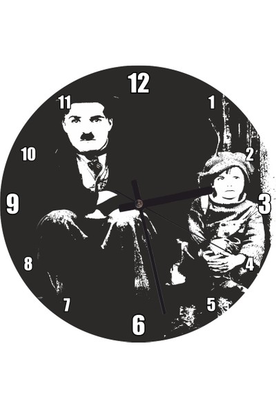 Cakatablo Charlie Chaplin Çocuk Duvar Saati Duvar Saati (Çap 30X30 Cm) Cakatablo Charlie Chaplin Çocuk Duvar Saati Duvar Saati (Çap 30X30 Cm)