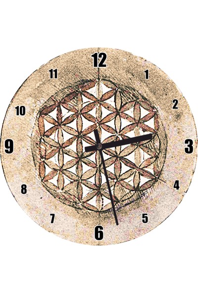 Cakatablo Yaşam Çiçeği Eski Zeminde Duvar Saati (Çap 30X30 Cm) Cakatablo Yaşam Çiçeği Eski Zeminde Duvar Saati (Çap 30X30 Cm)