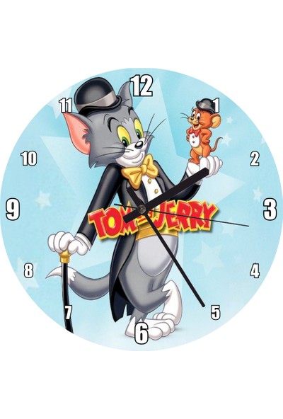 Cakatablo Tom ve Jerry Görsel Afişiduvar Saati (Çap 30X30 Cm) Cakatablo Tom ve Jerry Görsel Afişiduvar Saati (Çap 30X30 Cm)