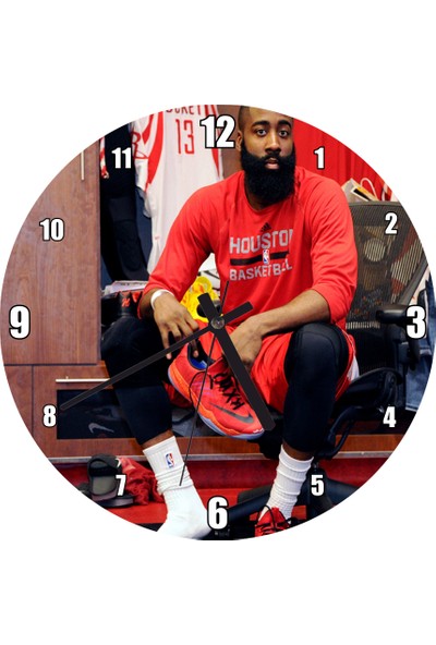 Cakatablo James Harden Houston Basketbolcu Duvar Saati (Çap 30X30 Cm) Cakatablo James Harden Houston Basketbolcu Duvar Saati (Çap 30X30 Cm)