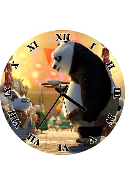 Cakatablo Kung Fu Panda Tatili Duvar Saati (Çap 30X30 Cm) Cakatablo Kung Fu Panda Tatili Duvar Saati (Çap 30X30 Cm)