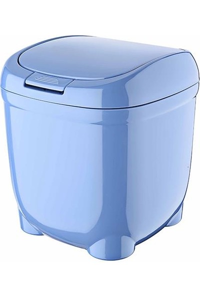 Evefix Çöp Kovası Kapaklı Press It 4 Lt - Mavi Evefix Çöp Kovası Kapaklı Press It 4 Lt - Mavi