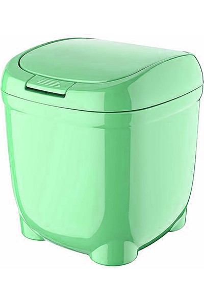 Evefix Çöp Kovası Kapaklı Press It 4 Lt - Yeşil Evefix Çöp Kovası Kapaklı Press It 4 Lt - Yeşil