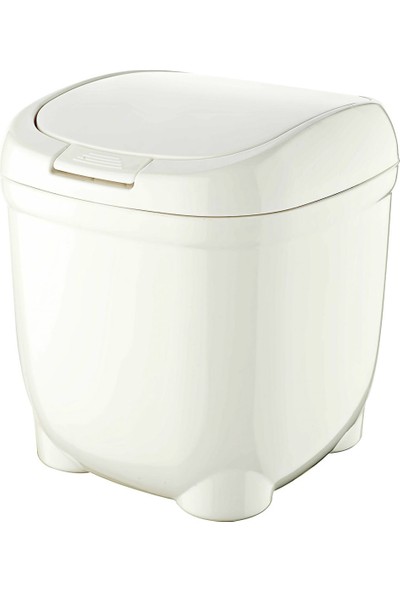 Evefix Çöp Kovası Kapaklı Press It 4 Lt - Beyaz Evefix Çöp Kovası Kapaklı Press It 4 Lt - Beyaz