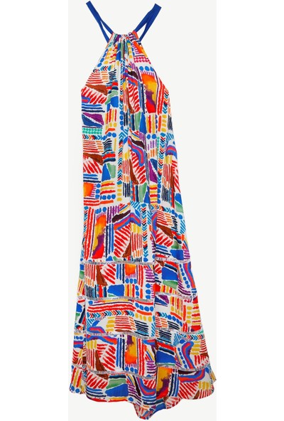 Yargıcı Sırt Detaylı Rahat Form Elbise