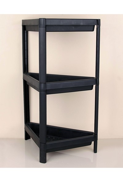 5DM Üçgen 3 Katlı Raf Ünitesi Mutfak - Banyo Depolama Rafı