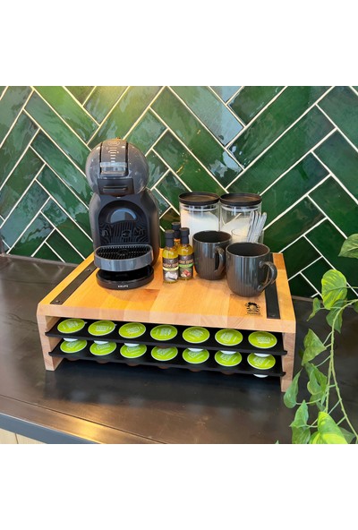 Koza Dolce Gusto Ahşap Kapsül Tutucu - 70 Bardaklık Koza Dolce Gusto Ahşap Kapsül Tutucu - 70 Bardaklık