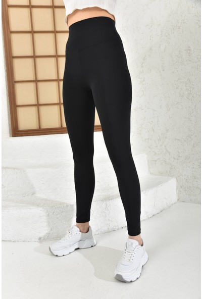 PİNEWYOUR Kadınsiyah Yüksekbel Tayt