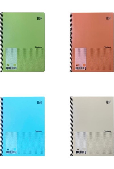Umut U-Deep A4 Spiralli Defter Pp. Kapak 60 Yaprak Kareli 4'lü Umut U-Deep A4 Spiralli Defter Pp. Kapak 60 Yaprak Kareli 4'lü