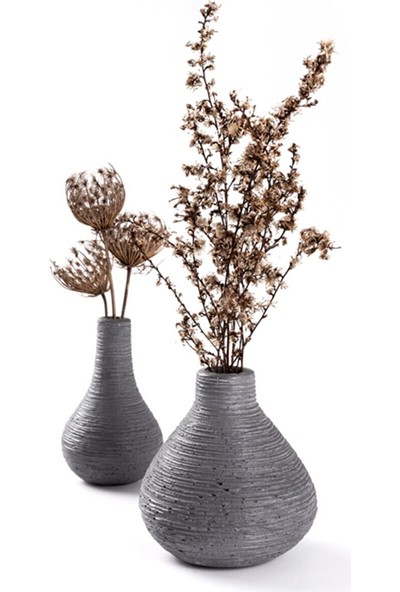 Lukka Home Beton Vazo, Gri Mini Vazo, Dekoratif Küçük Vazo Lukka Home Beton Vazo, Gri Mini Vazo, Dekoratif Küçük Vazo