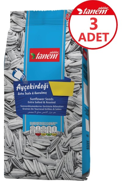 Adalılar Tanem Tanem Ayçekirdeği Aile Bol Tuzlu 144 gr x 3 Adalılar Tanem Tanem Ayçekirdeği Aile Bol Tuzlu 144 gr x 3