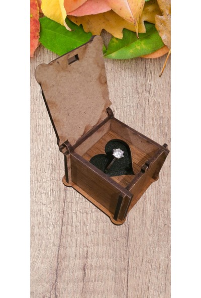 Cmk Ahşap Kalpli Yüzük Kutusu Cmk Ahşap Kalpli Yüzük Kutusu