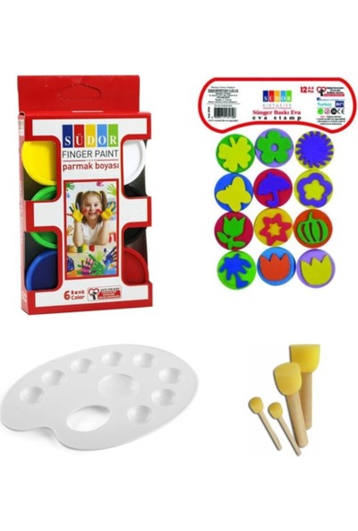 Südor Parmak Boyası Seti Ponpon Fırçalı Südor Parmak Boyası Seti Ponpon Fırçalı
