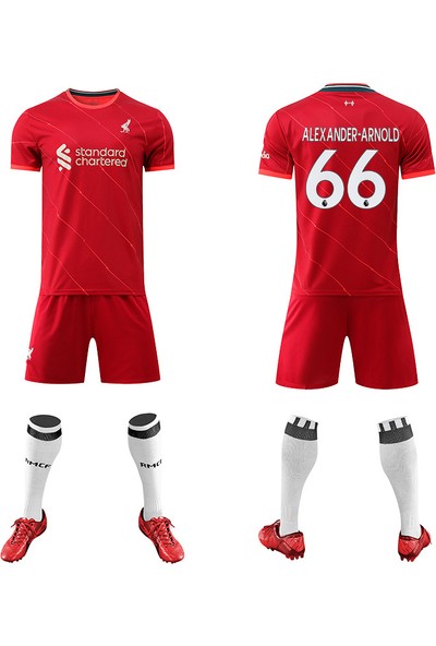 Featureds Erkek Jersey Futbol Takımı Üniforması - Kırmızı (Yurt Dışından)