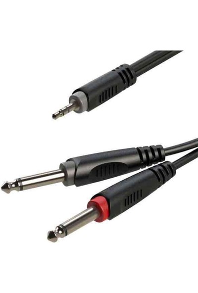 Roxtone RX-K12605 .5 Metre 3.5 mm Stereo - Çift Mono Gitar Hazır Kablo Roxtone RX-K12605 .5 Metre 3.5 mm Stereo - Çift Mono Gitar Hazır Kablo