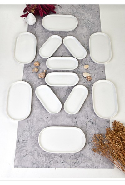 Züccaciy-E Seramik 11 Parça Kahvaltı Sunum Takımı