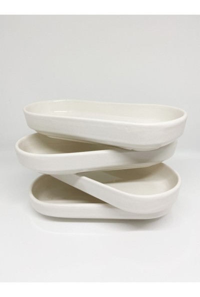 Züccaciy-E Seramik 4'lü Salda Kahvaltılık Sosluk Kayık Züccaciy-E Seramik 4'lü Salda Kahvaltılık Sosluk Kayık