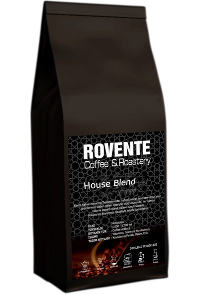Rovente House Blend Çekirdek Kahve 1000 gr Rovente House Blend Çekirdek Kahve 1000 gr