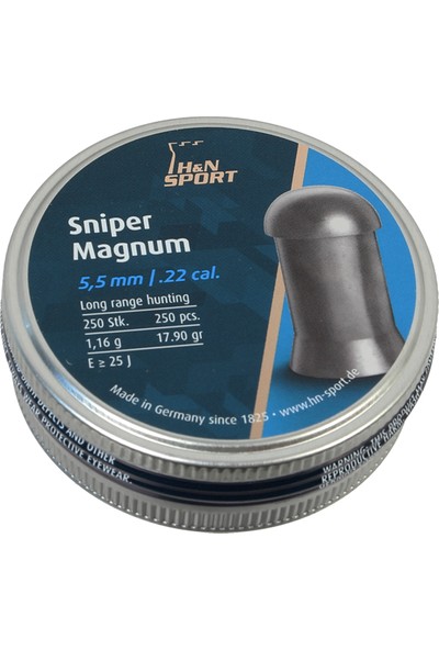 H&N Sport H&n Sniper Magnum 5,5mm Saçma 250ADET 17,9gr H&N Sport H&n Sniper Magnum 5,5mm Saçma 250ADET 17,9gr