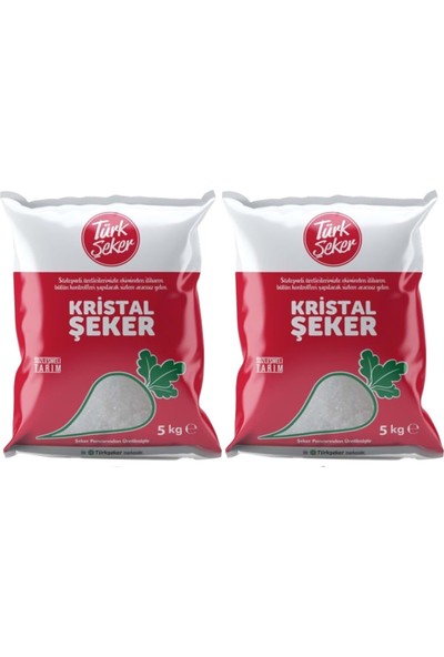 Türk Şeker Kristal Toz Şeker 10 kg (2x5 Kg)