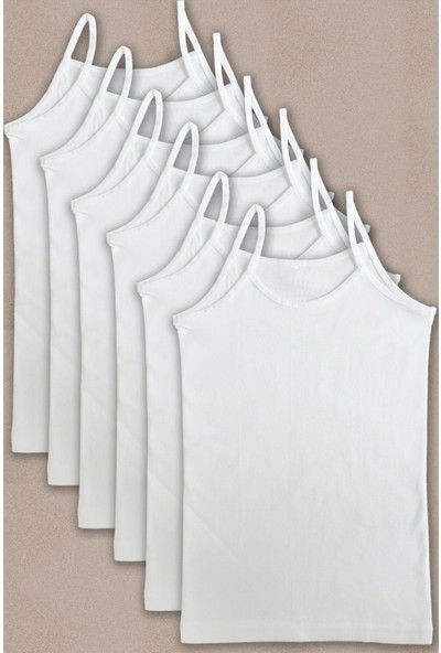 Ip Askı Ribana Kız Çocuk Atlet Güryıldız %100 Pamuk 6'lı Ip Askı Ribana Kız Çocuk Atlet Güryıldız %100 Pamuk 6'lı