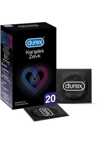 Durex Karşılıklı Zevk Geciktiricili Prezervatif 20'li Avantaj Pak Durex Karşılıklı Zevk Geciktiricili Prezervatif 20'li Avantaj Pak