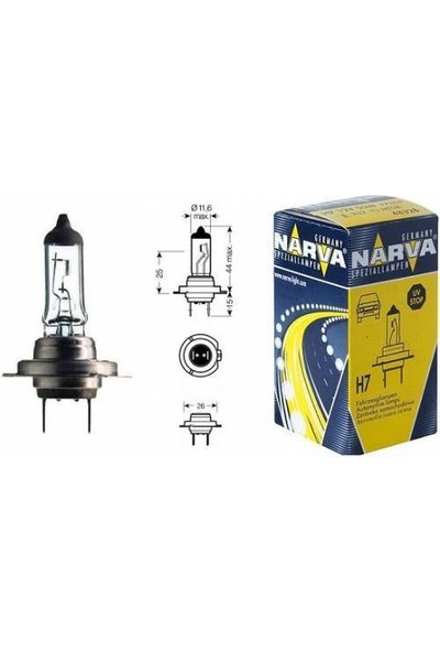 Narva 12V H7 55W Halojen Ampul Narva 48328 Narva 12V H7 55W Halojen Ampul Narva 48328