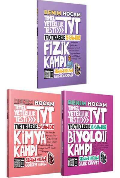 Benim Hocam Yayınları TYT 2022 Fizik + Kimya + Biyoloji Kampı 3’ Lü Set Benim Hocam Yayınları TYT 2022 Fizik + Kimya + Biyoloji Kampı 3’ Lü Set