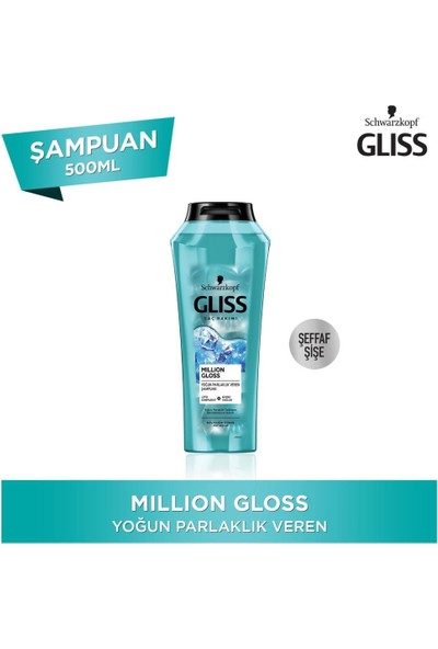 Schwarzkopf Gliss Million Gloss Saç Bakım Şampuanı 500 ML Schwarzkopf Gliss Million Gloss Saç Bakım Şampuanı 500 ML