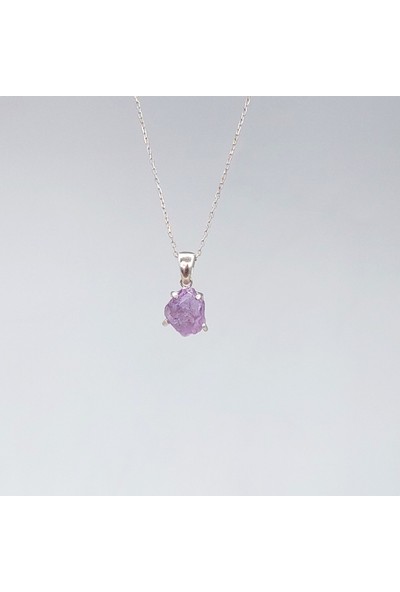 Hayal Sihirbazı 925 Ayar Gümüş Ametist Ham Doğal Taşlı Kadın Kolye Hayal Sihirbazı 925 Ayar Gümüş Ametist Ham Doğal Taşlı Kadın Kolye