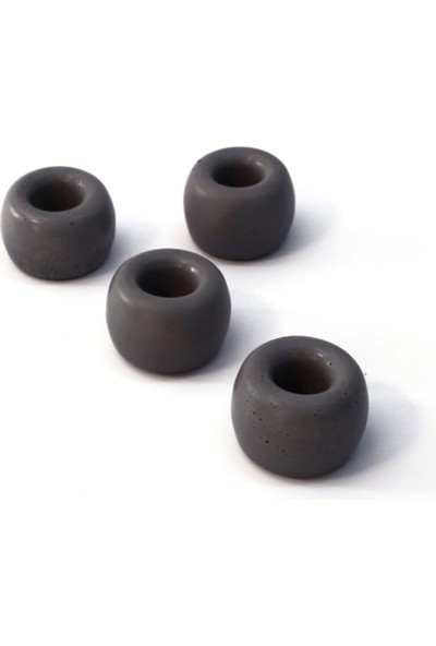 Lukka Home Yuvarlak Koyu Gri Beton Diş Fırçalık 4 Lü Set Lukka Home Yuvarlak Koyu Gri Beton Diş Fırçalık 4 Lü Set