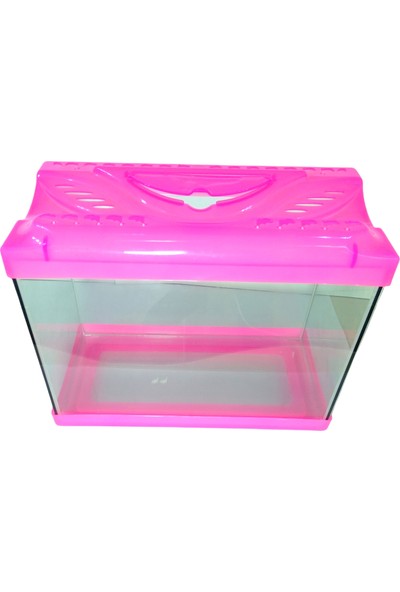 Girist Pet Pembe Renkli Kapaklı Akvaryum 35 cm Girist Pet Pembe Renkli Kapaklı Akvaryum 35 cm
