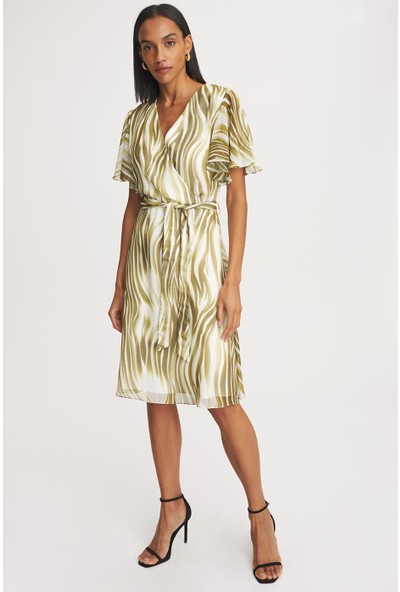 Perspective Jaya Regular Fit Kruvaze Yaka Haki Elbise Perspective Jaya Regular Fit Kruvaze Yaka Haki Elbise