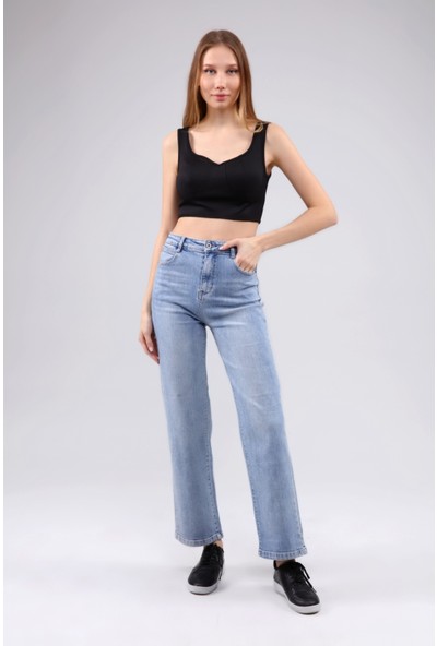 Home Store Pantolon Jean Düz Paça Normal Bel Mavı Home Store Pantolon Jean Düz Paça Normal Bel Mavı