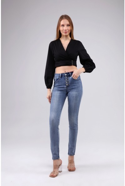 Home Store Pantolon Jean 5-Düğmeli Taşlamalı 5-Cepli Mavı Home Store Pantolon Jean 5-Düğmeli Taşlamalı 5-Cepli Mavı