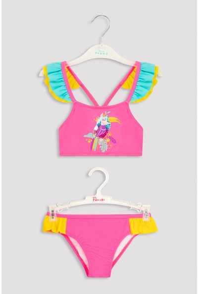 Penti Kız Çocuk Frill Toucan Halter Bikini Takımı Penti Kız Çocuk Frill Toucan Halter Bikini Takımı