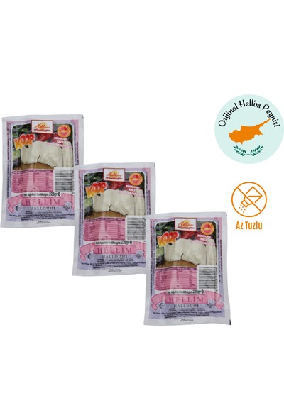 Koop Süt Az Tuzlu Hellim Peynir 3'lü Toplam 660GR Koop Süt Az Tuzlu Hellim Peynir 3'lü Toplam 660GR