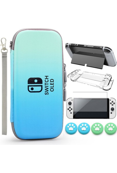 Nintendo Switch OLED Taşıma Çantası ve Aksesuar Kiti Ekran Koruyucu Askı Analog Koruyucu Kılıf Nintendo Switch OLED Taşıma Çantası ve Aksesuar Kiti Ekran Koruyucu Askı Analog Koruyucu Kılıf