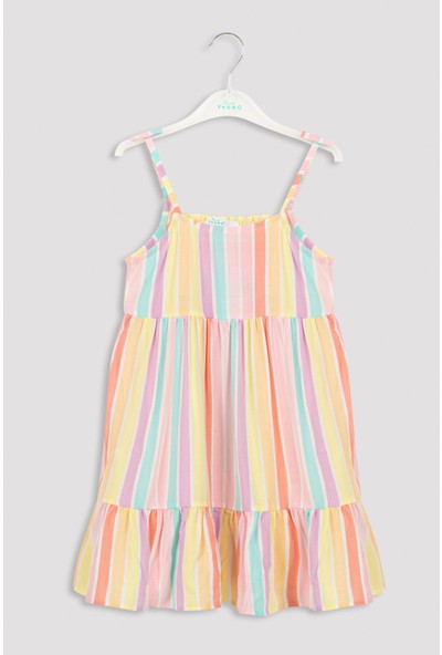 Penti Kız Çocuk Pastels Stripe Elbise Penti Kız Çocuk Pastels Stripe Elbise
