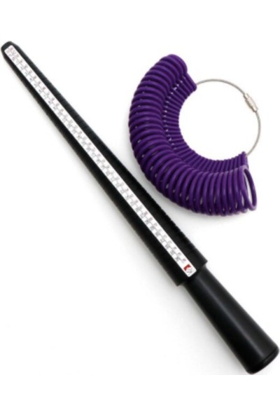 Yüzük Bedeni Ölçme Aparatı Malafa Mor Yüzükmetre Kuyumcu Bijuteri Yüzük Ölçme Aleti