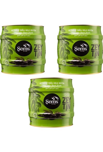 Şems Siyah Zeytin 351-380 Kalibre 2000 gr 3'lü Şems Siyah Zeytin 351-380 Kalibre 2000 gr 3'lü