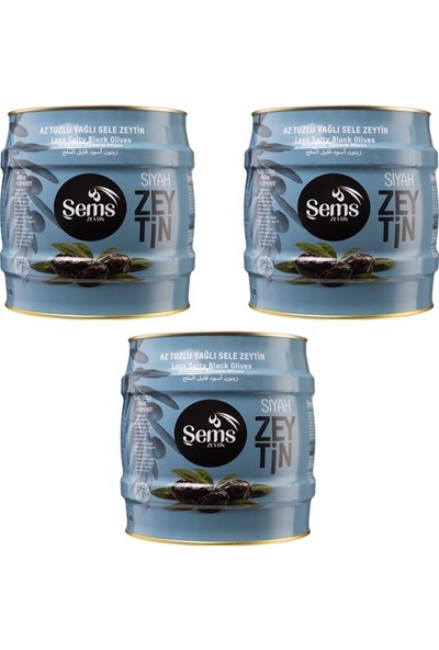 Şems Siyah Zeytin 261-290 Kalibre 2000 gr 3'lü